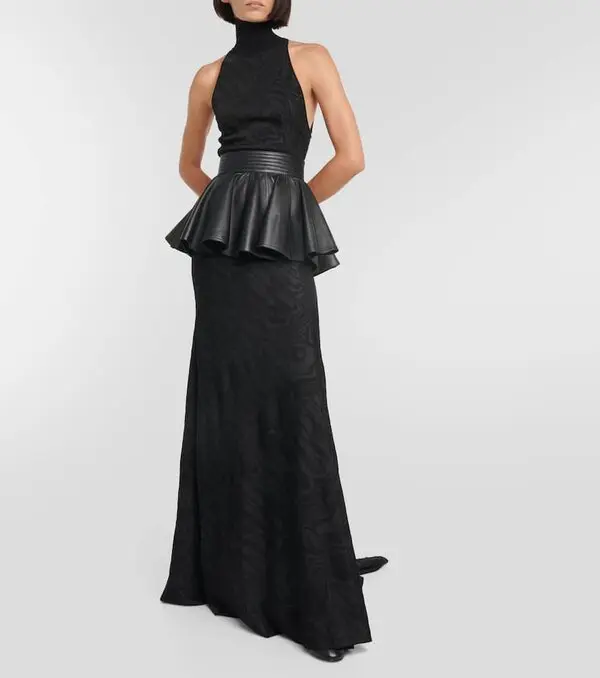 Alaïa Patterned Turtleneck Gown