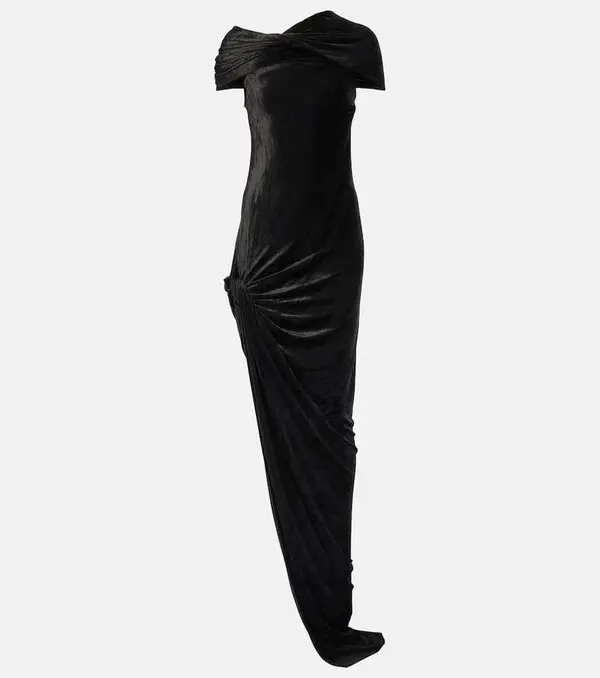 Rick Owens Lola Asymmetric Gown - Black