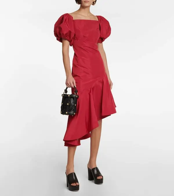 Polo Ralph Lauren Ruffled Taffeta Midi Dress