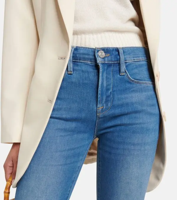 FRAME Le High Skinny Raw After Jeans In Randall - Blue