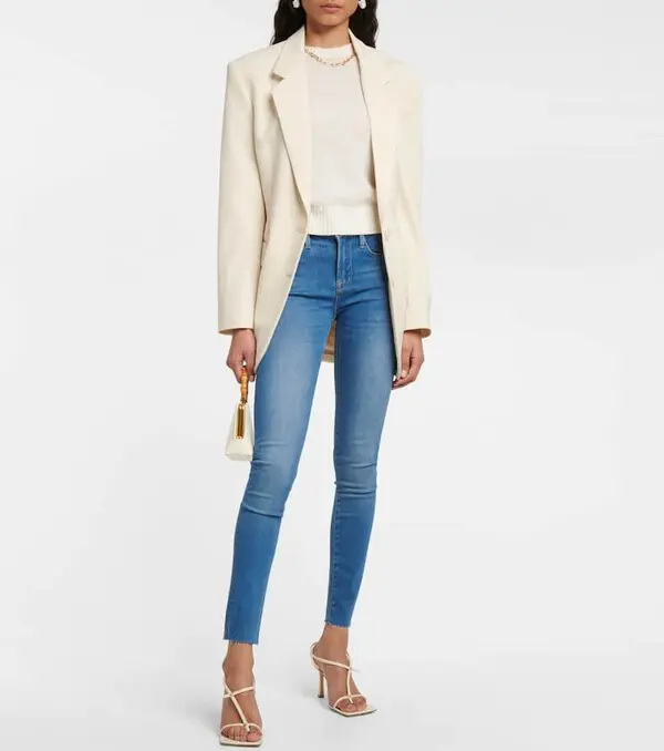 FRAME Le High Skinny Raw After Jeans In Randall - Blue