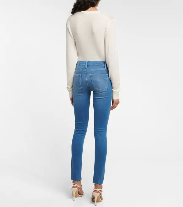 FRAME Le High Skinny Raw After Jeans In Randall - Blue