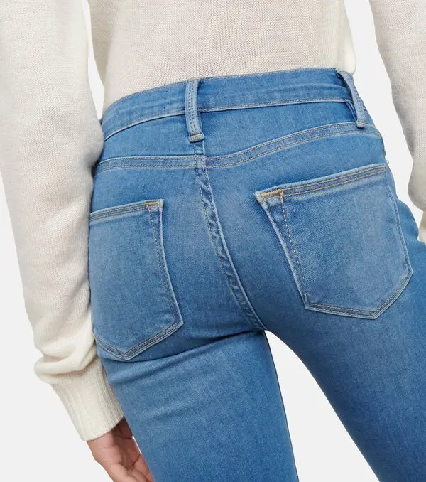 FRAME Le High Skinny Raw After Jeans In Randall - Blue