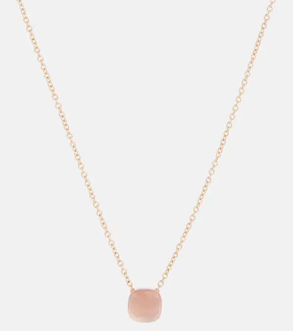 Pomellato Nudo 18kt Rose Gold Necklace With Rose Quartz - Pink
