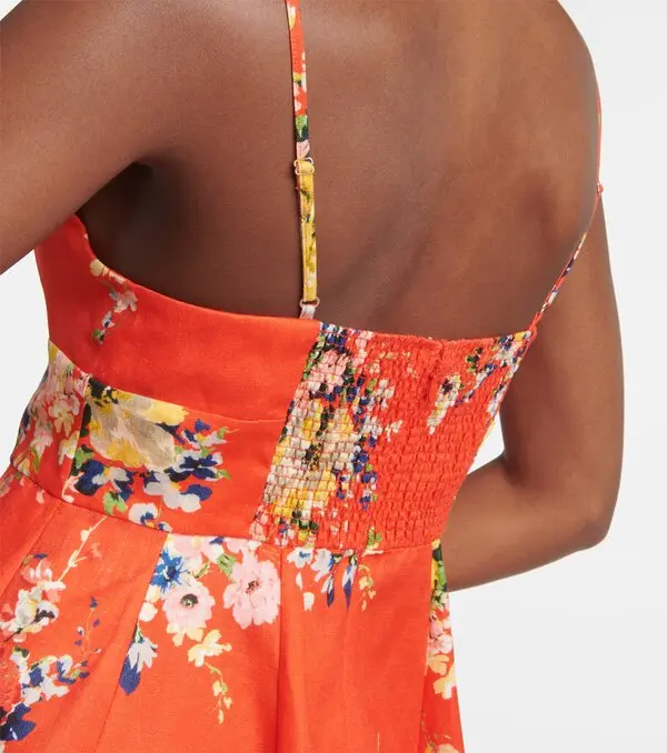 Zimmermann Alight Floral Linen Mini Dress