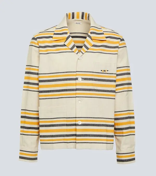BODE Namesake Striped Cotton Shirt - Multicoloured