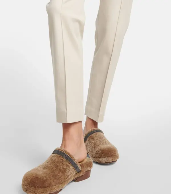 Brunello Cucinelli Cotton-blend Slim Pants