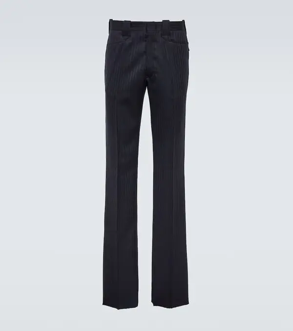 MAISON MARGIELA Herringbone Wool Straight Pants