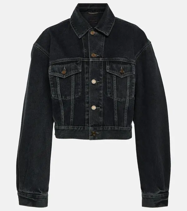 Saint Laurent Cropped Denim Jacket