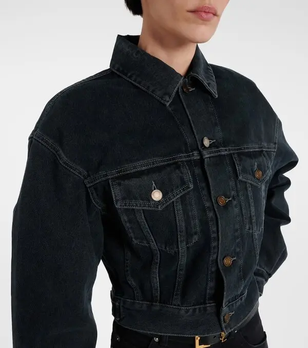 Saint Laurent Cropped Denim Jacket