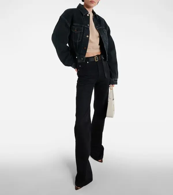 Saint Laurent Cropped Denim Jacket