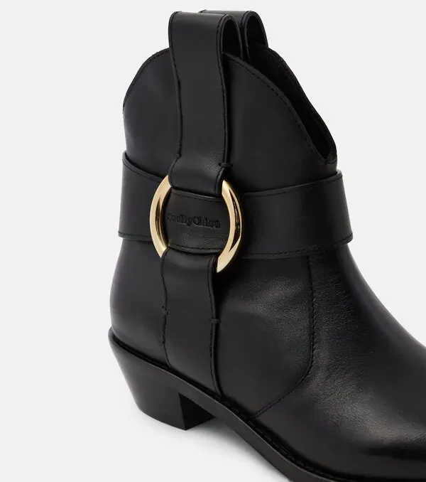 See By Chloé Ring Leather Ankle Boots