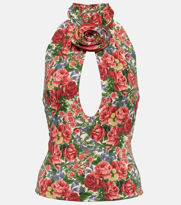 Magda Butrym Floral Halterneck Top