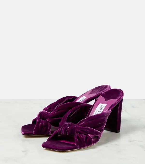 JIMMY CHOO Avenue 85 Velvet Mules