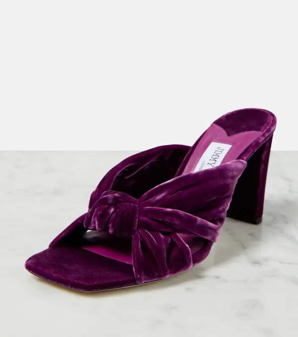 JIMMY CHOO Avenue 85 Velvet Mules