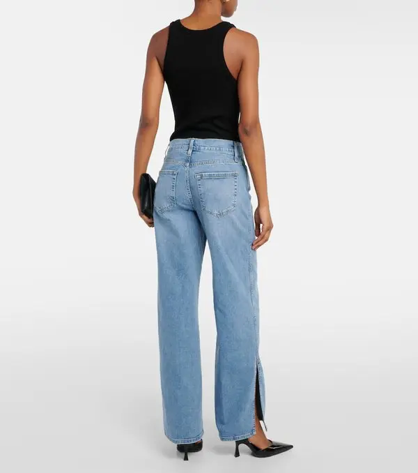 FRAME Le Slim Palazzo High-rise Wide-leg Jeans - Blue