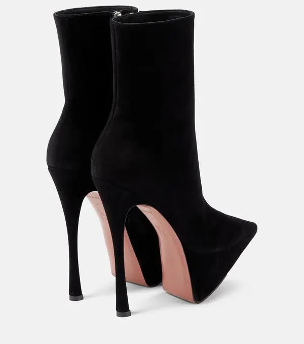 Amina Muaddi Yigit 150 Suede Ankle Boots