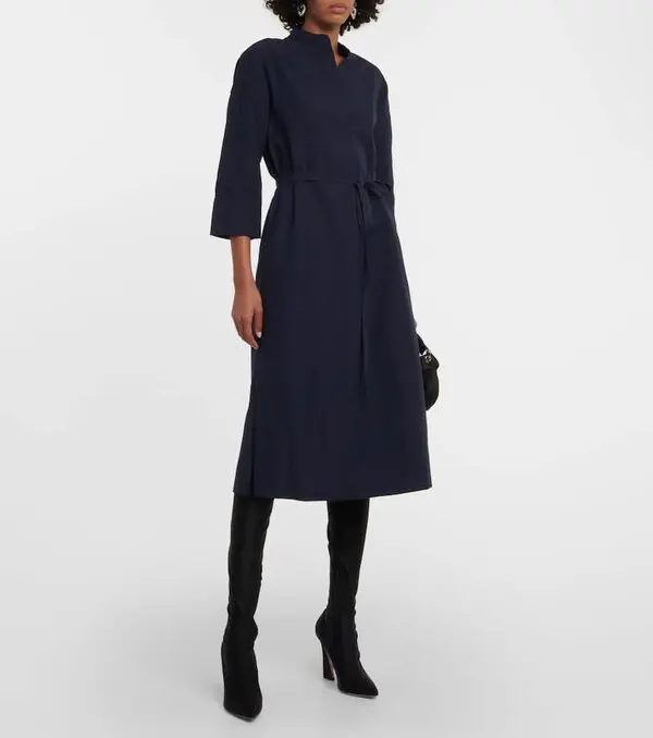 Vince Cotton-blend Midi Dress