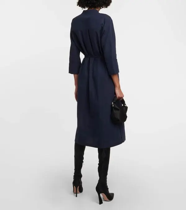 Vince Cotton-blend Midi Dress
