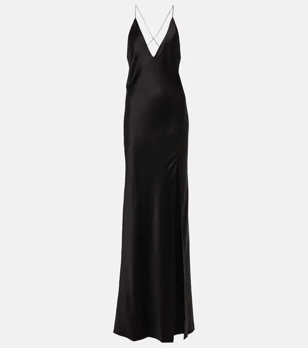 NILI LOTAN Katie Silk Gown - Black