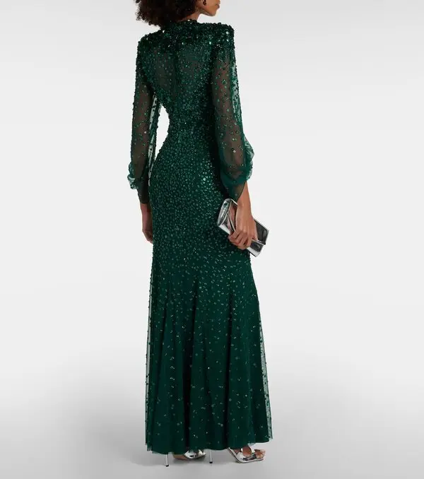 Jenny Packham Embellished Tulle Gown