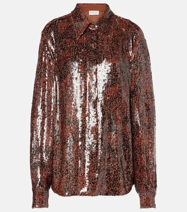 Dries Van Noten Sequined Shirt - Green
