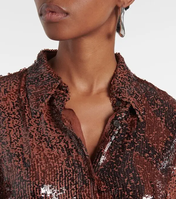Dries Van Noten Sequined Shirt - Green