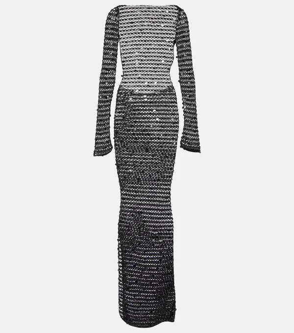 AYA MUSE Sequin Embellished Maxi Dress