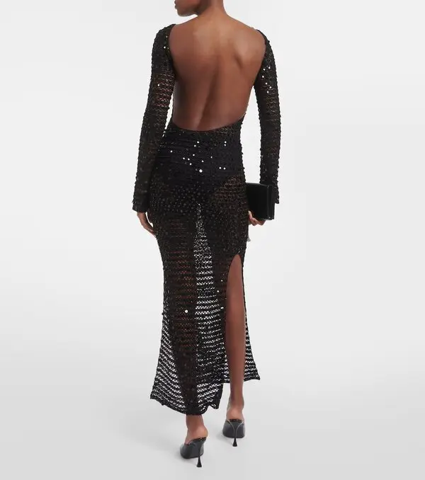 AYA MUSE Sequin Embellished Maxi Dress