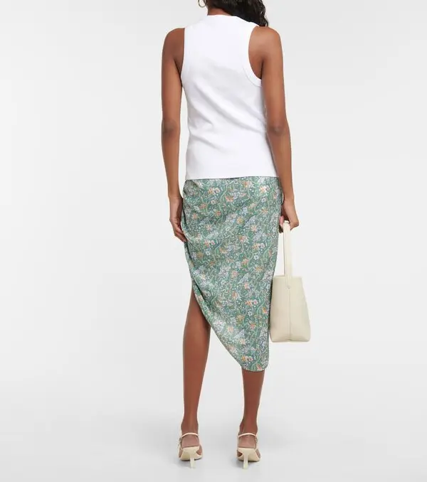 Veronica Beard Jordyn Cotton Tank Top - White