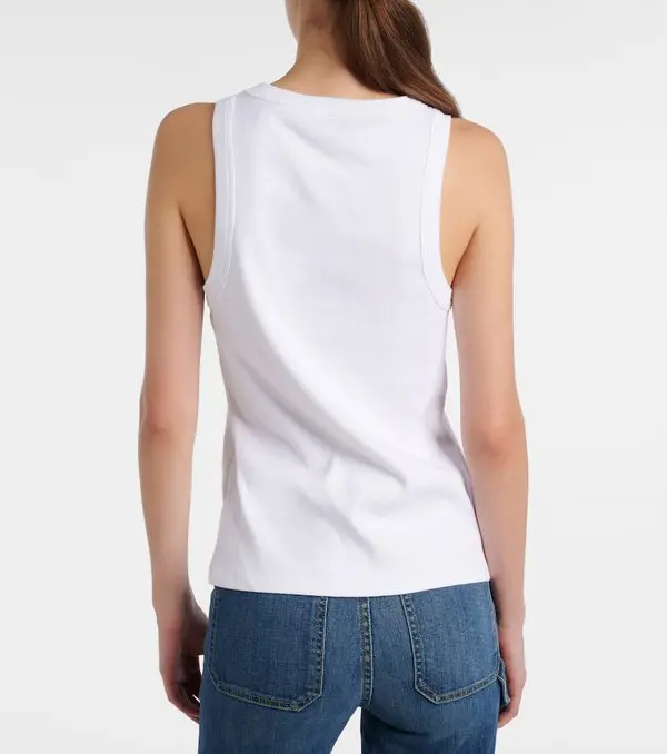 Veronica Beard Jordyn Cotton Tank Top - White
