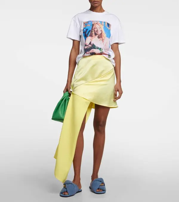 JW Anderson Asymmetric Crepe Miniskirt