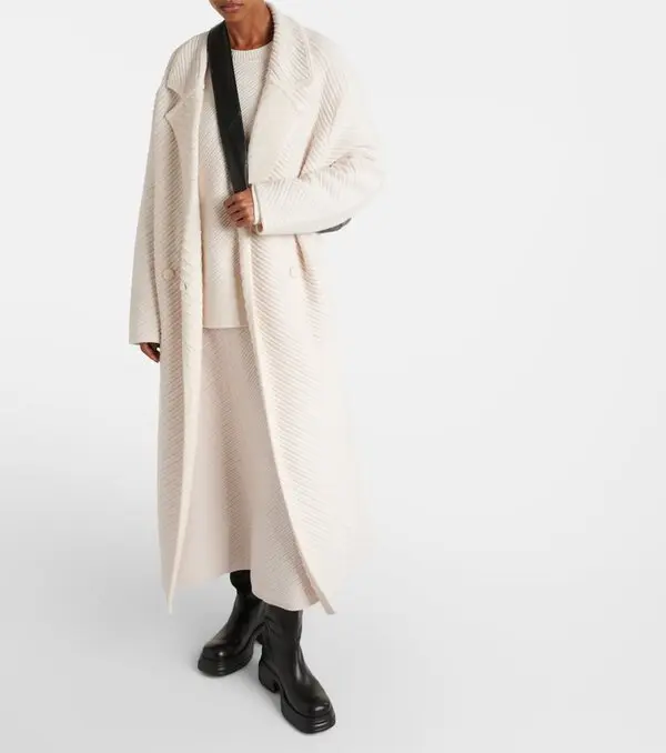 JOSEPH Ribbed-knit Wool-blend Coat