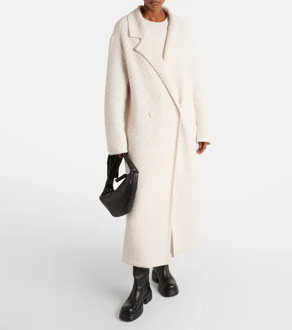 JOSEPH Ribbed-knit Wool-blend Coat