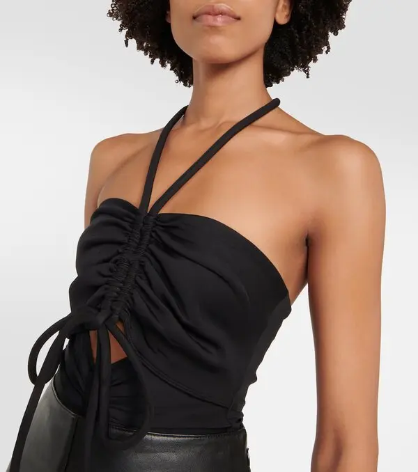 Proenza Schouler Compact Jersey Ruched Bodysuit