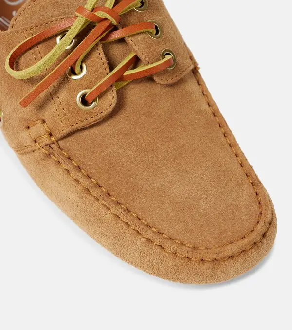 TOD'S Gommino Suede Driving Loafers - Brown
