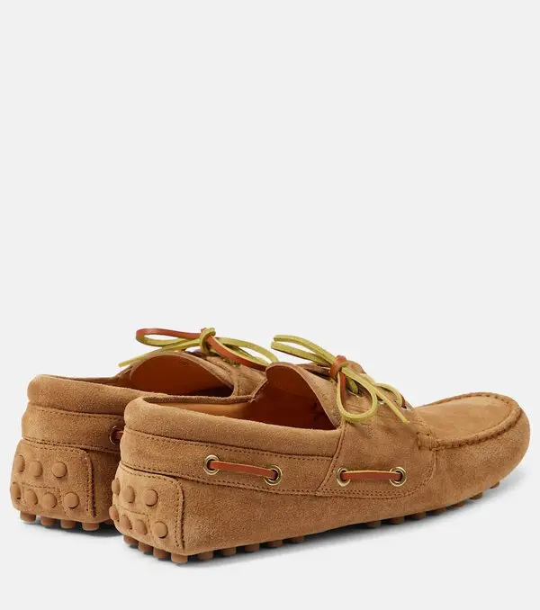 TOD'S Gommino Suede Driving Loafers - Brown