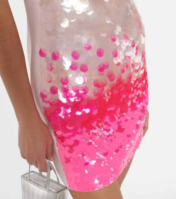 David Koma Gradient Sequin Mini Dress