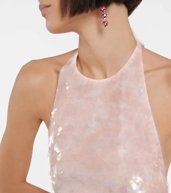David Koma Gradient Sequin Mini Dress
