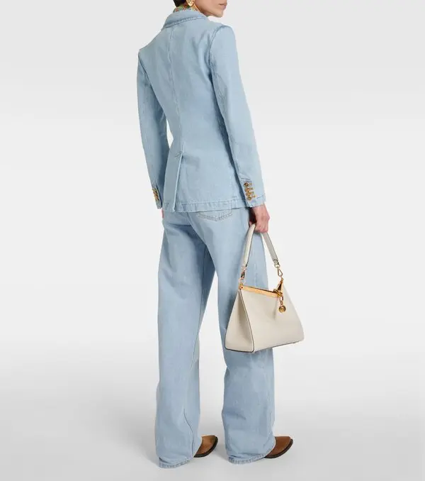 Etro Embroidered Denim Blazer