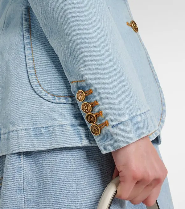 Etro Embroidered Denim Blazer