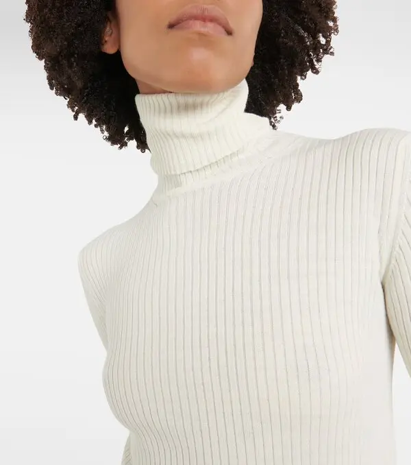 Red Valentino Ribbed-knit Wool-blend Top