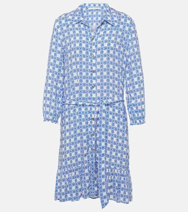Heidi Klein Mahoe Bay Printed Mini Dress - Blue