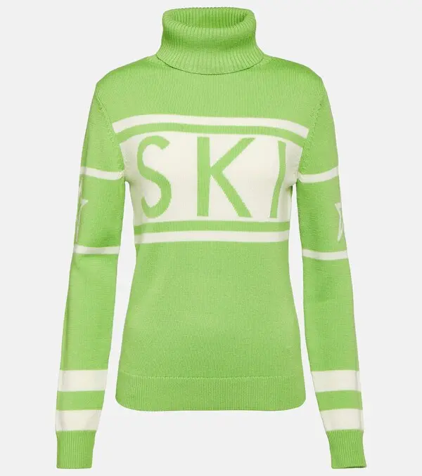 Perfect Moment Schild Intarsia Wool Sweater - Green