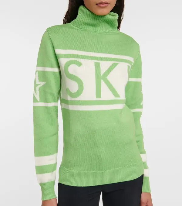 Perfect Moment Schild Intarsia Wool Sweater - Green