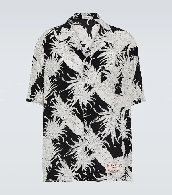 Valentino Garavani Printed Silk Bowling Shirt