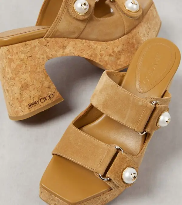 JIMMY CHOO Fayence 95 Platform Mules