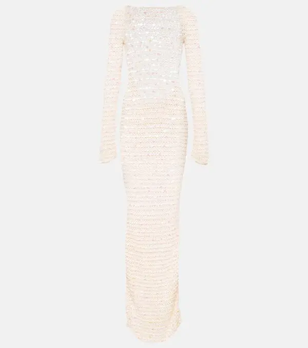 AYA MUSE Sequined Maxi Dress - Yellow