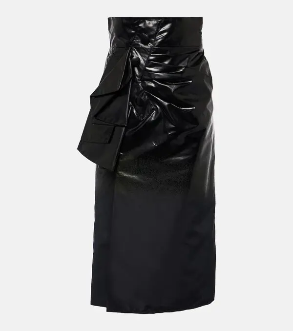 MAISON MARGIELA High-rise Draped Midi Skirt