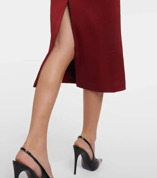 Alex Perry Satin Crepe Midi Dress